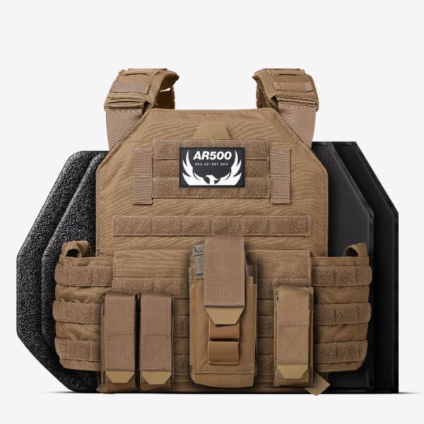 Testudo Gen2 Vest & 2 A2 Alloy Body Armor Plates Level 3+
